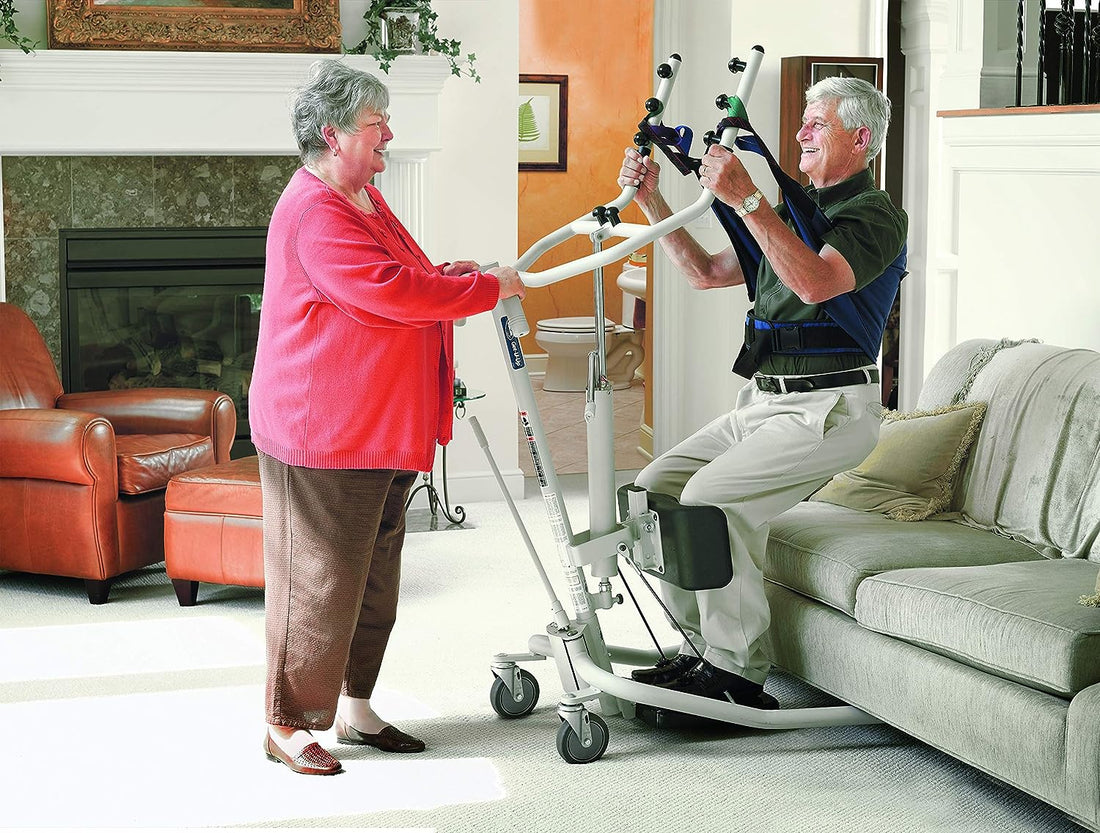 Invacare Get-U-Up Hydraulic Sit-to-Stand Patient Lift, 350 lb. Weight ...